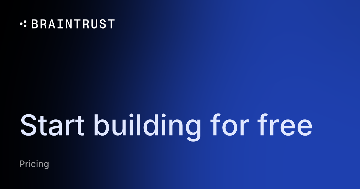 Pricing — Braintrust